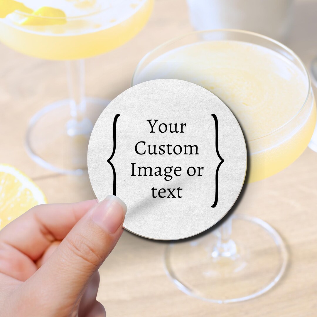 Custom Wafer Drink Topper | Personalize Weddings, Birthdays, and ...