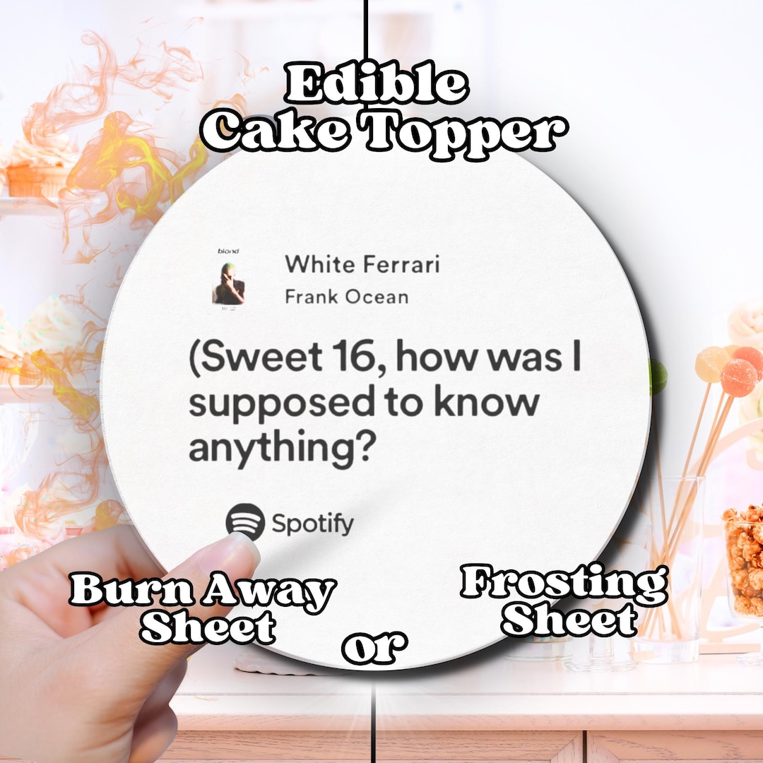 Sweet 16 How Was I Supposed to Know Anything | Circle Cake Topper ...