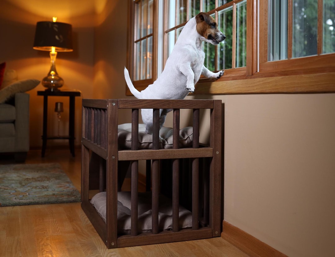 Gifts for Pets - Dog Window Perch - Elevated Dog Bed Furniture - Raised ...