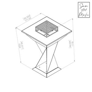 Square Fire Pit Files - "emberis" - DXF, Svg, .step, Manufacturing ...