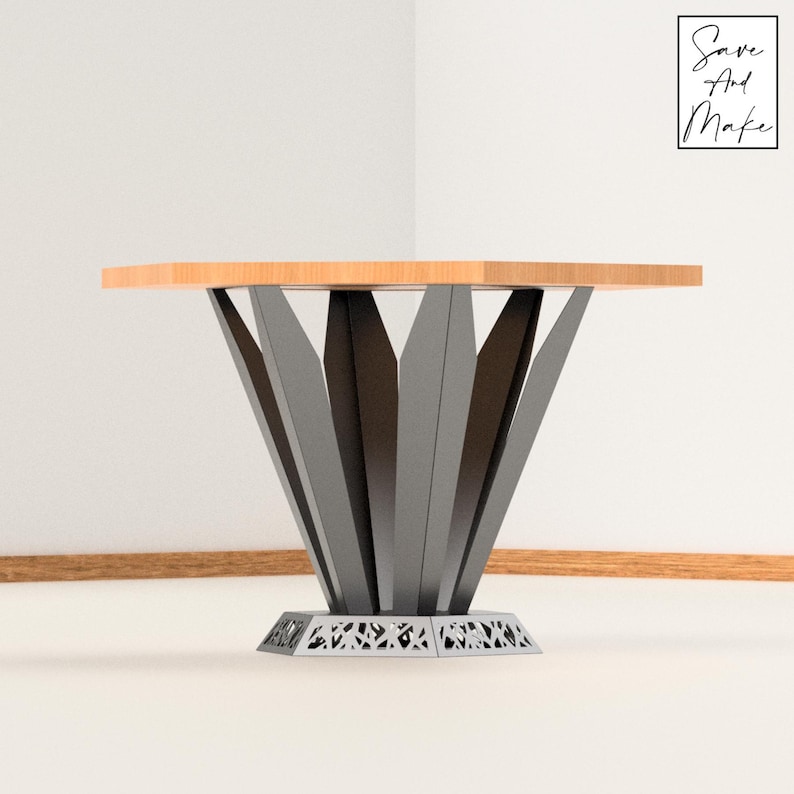 Metal Table Leg Files - "aeris" - DXF, Svg, .step, Manufacturing Plan ...