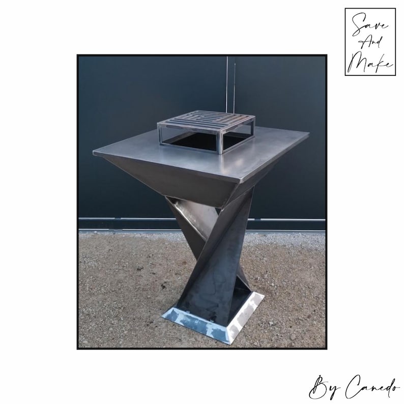 Square Fire Pit Files - "emberis" - DXF, Svg, .step, Manufacturing ...