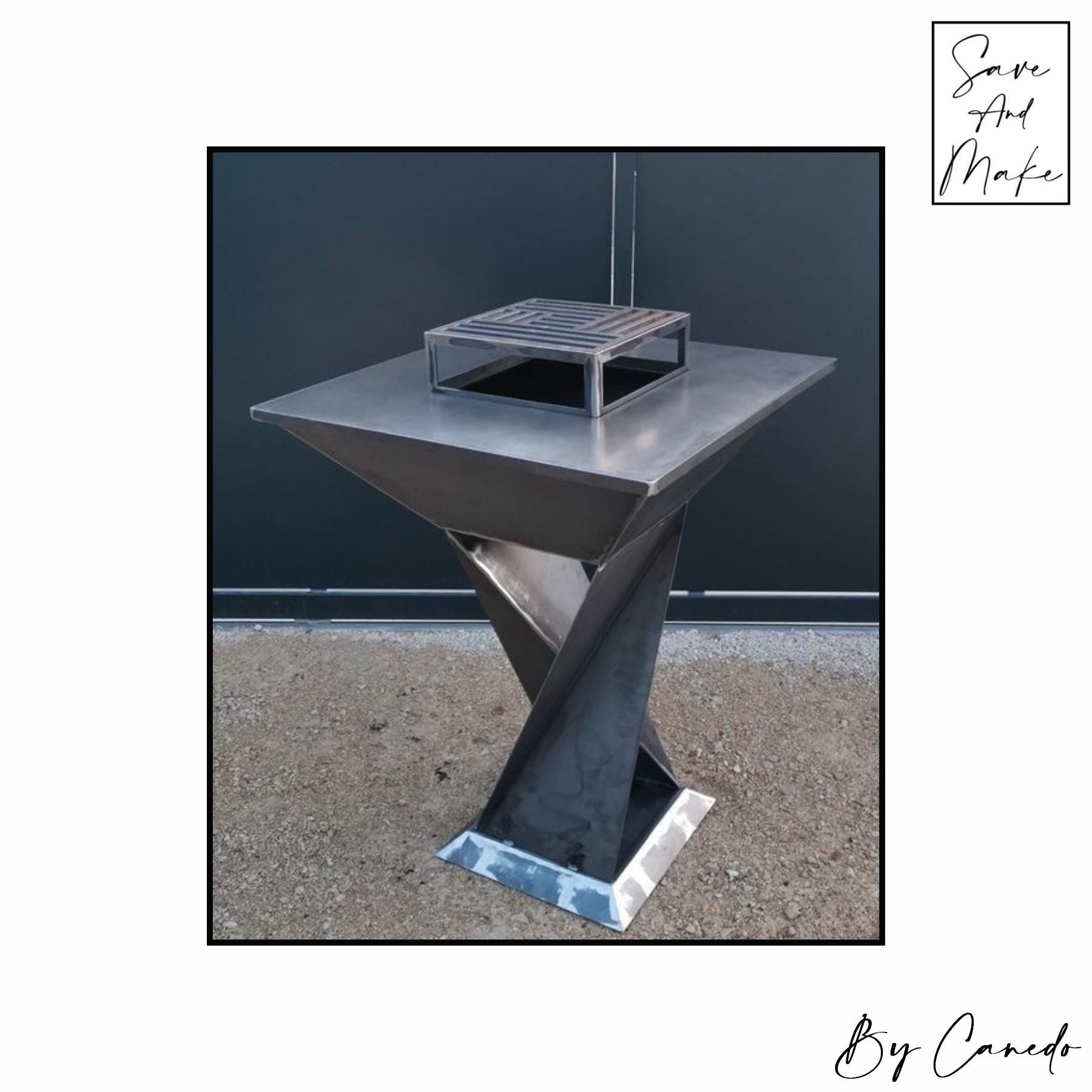 Square Fire Pit Files - "emberis" - DXF, Svg, .step, Manufacturing ...
