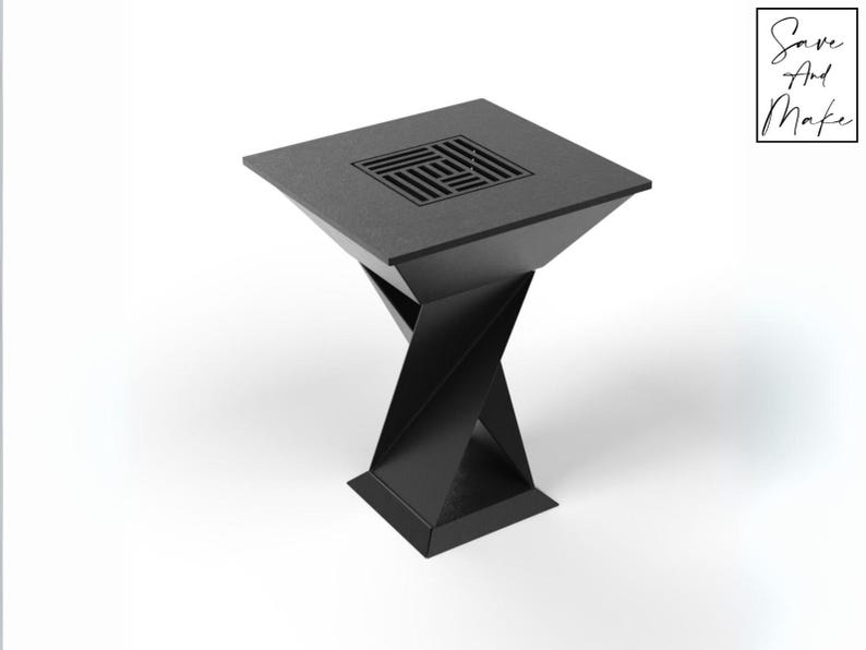 Square Fire Pit Files emberis DXF / Svg / Step / Manufacturing Plan ...