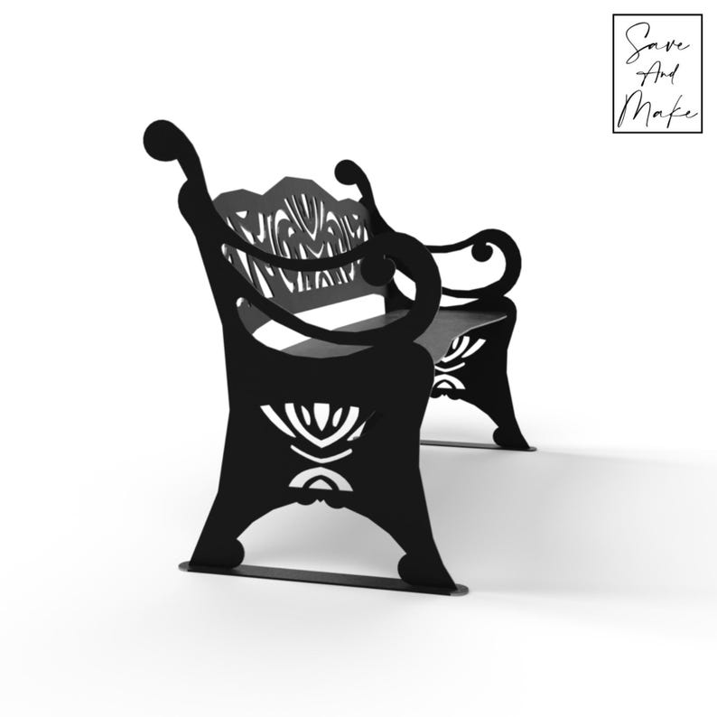 Park Bench Files - "harmonia" - DXF, Svg, .step, Manufacturing Plan ...