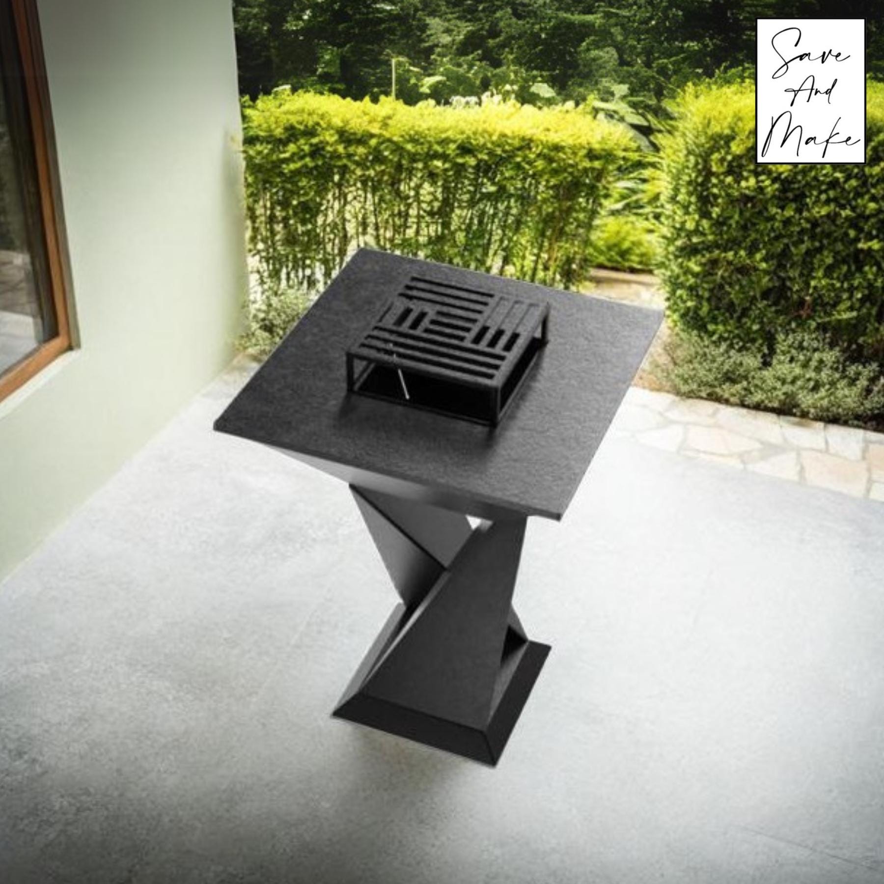 Square Fire Pit Files - "emberis" - DXF, Svg, .step, Manufacturing ...