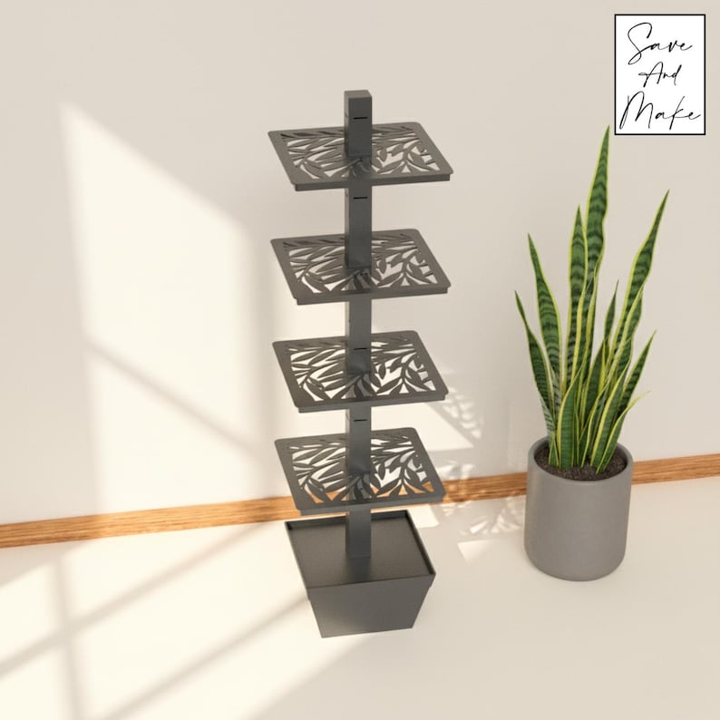 Steel Shelf DXF File - "bamboo" - Laser Cut Steel Furniture Plan - Etsy