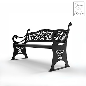 Park Bench Files - "harmonia" - DXF, Svg, .step, Manufacturing Plan ...