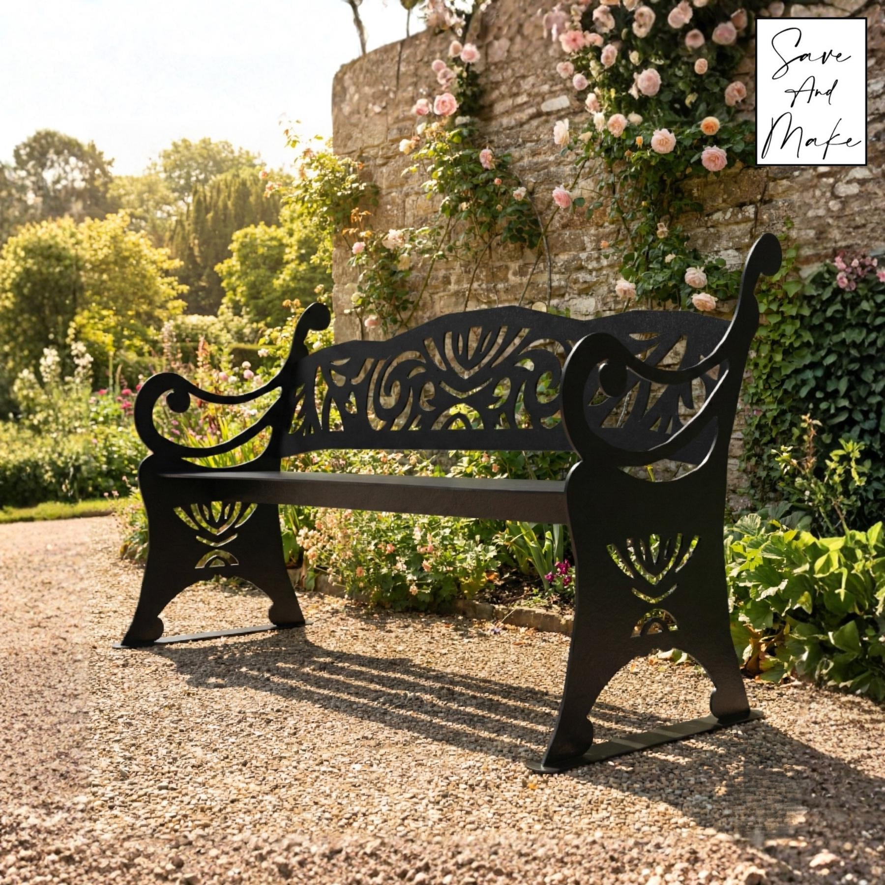 Park Bench Files - "harmonia" - DXF, Svg, .step, Manufacturing Plan ...