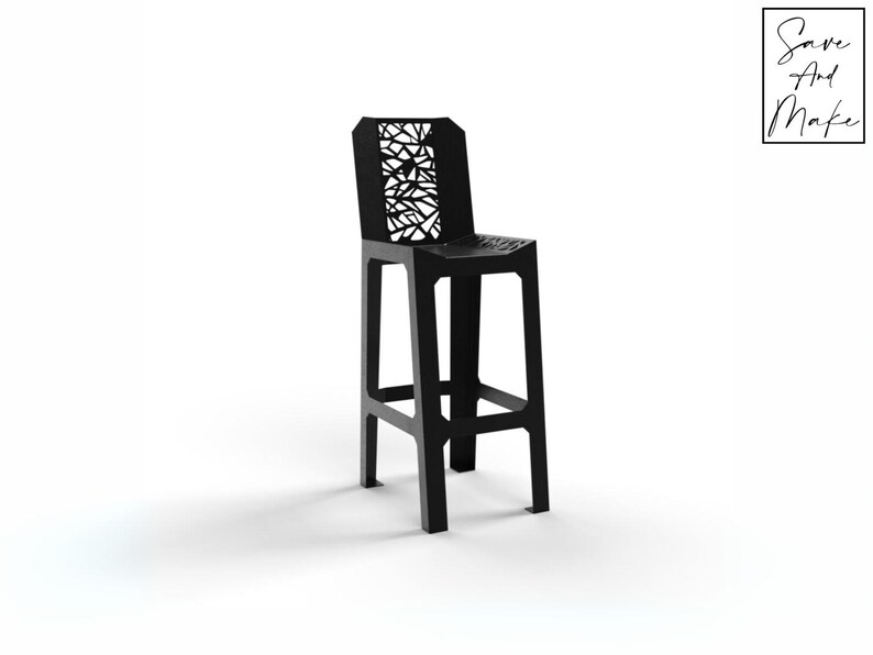 Bar Chair Files aeris DXF / Svg / Step / Manufacturing Plan / OBJ Cnc ...