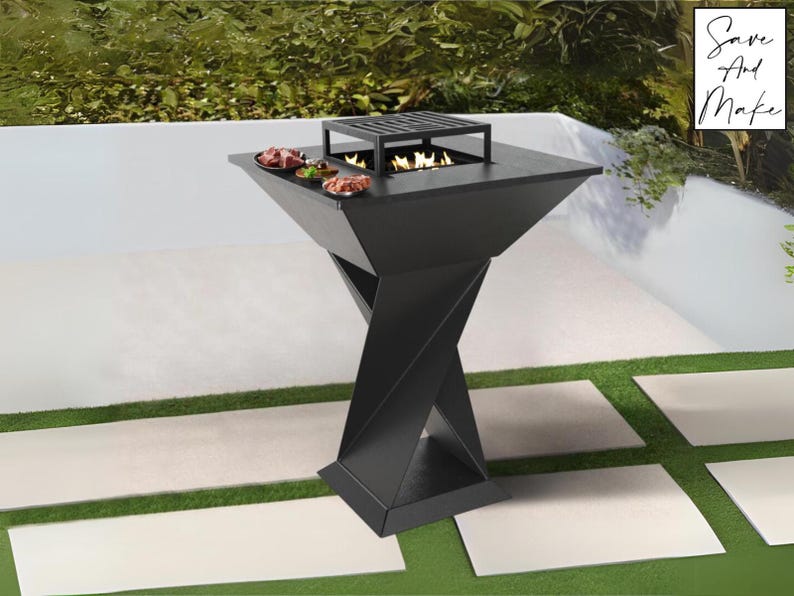 Square Fire Pit Files emberis DXF / Svg / Step / Manufacturing Plan ...