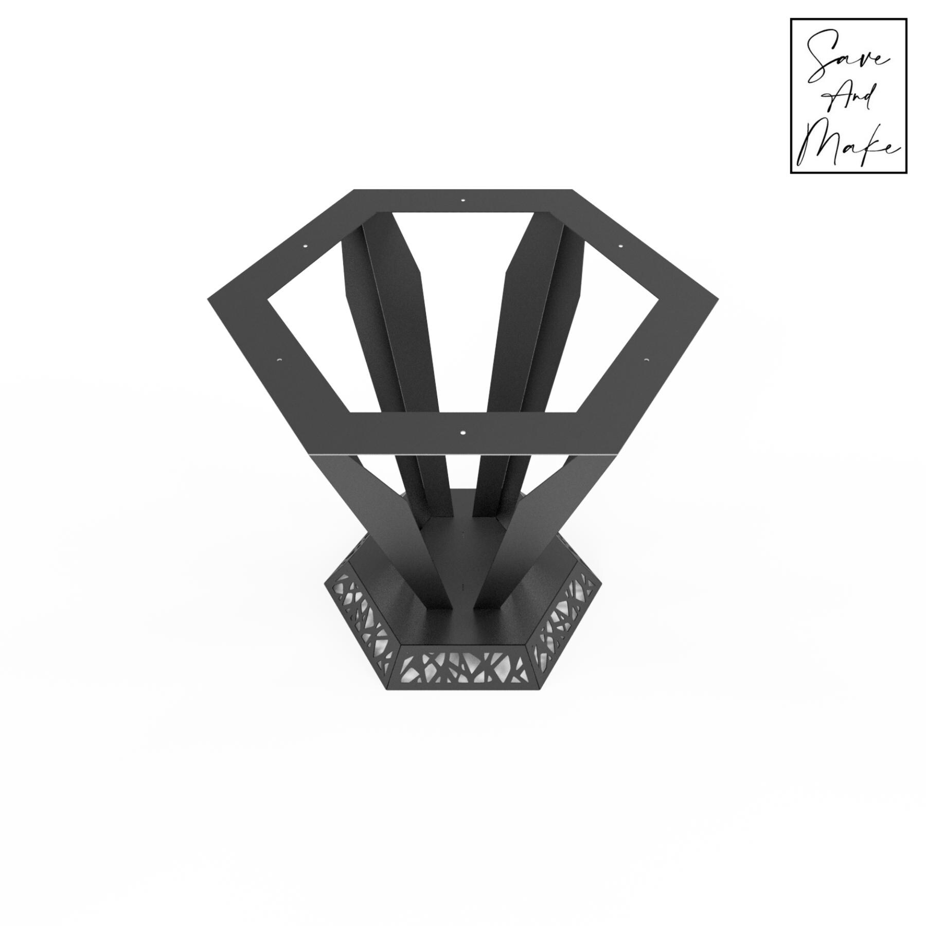 Metal Table Leg Files - "aeris" - DXF, Svg, .step, Manufacturing Plan ...