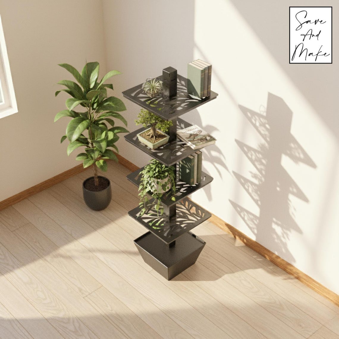 Steel Shelf DXF File - "bamboo" - Laser Cut Steel Furniture Plan - Etsy