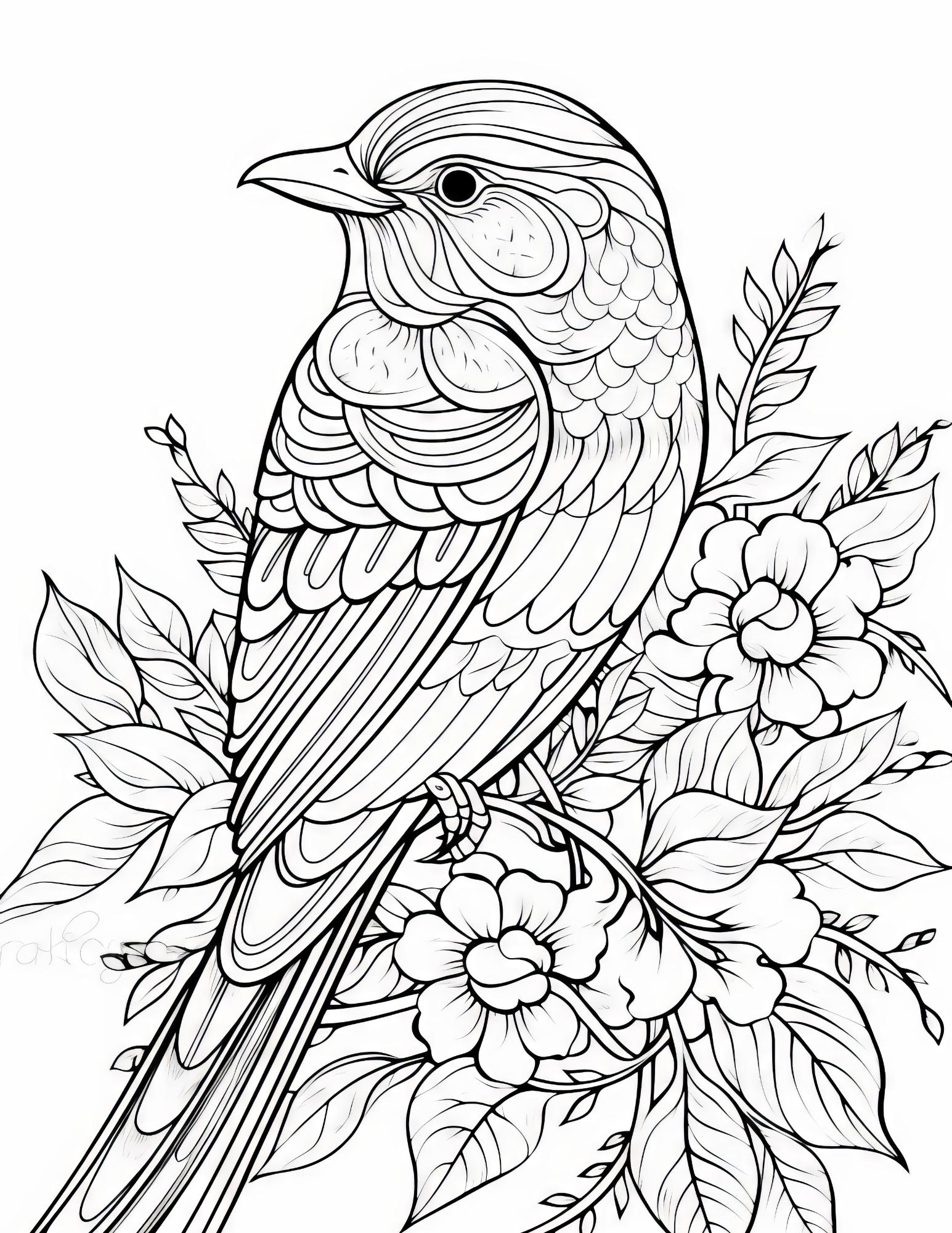 Mindfulness Birds Coloring Book Printable Relaxation Coloring Pages - Etsy