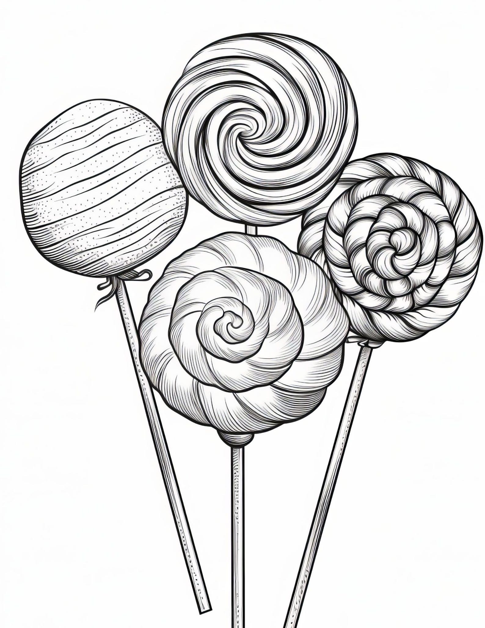 Sweets & Lolly Coloring Book Printable Candy-themed Coloring Pages - Etsy
