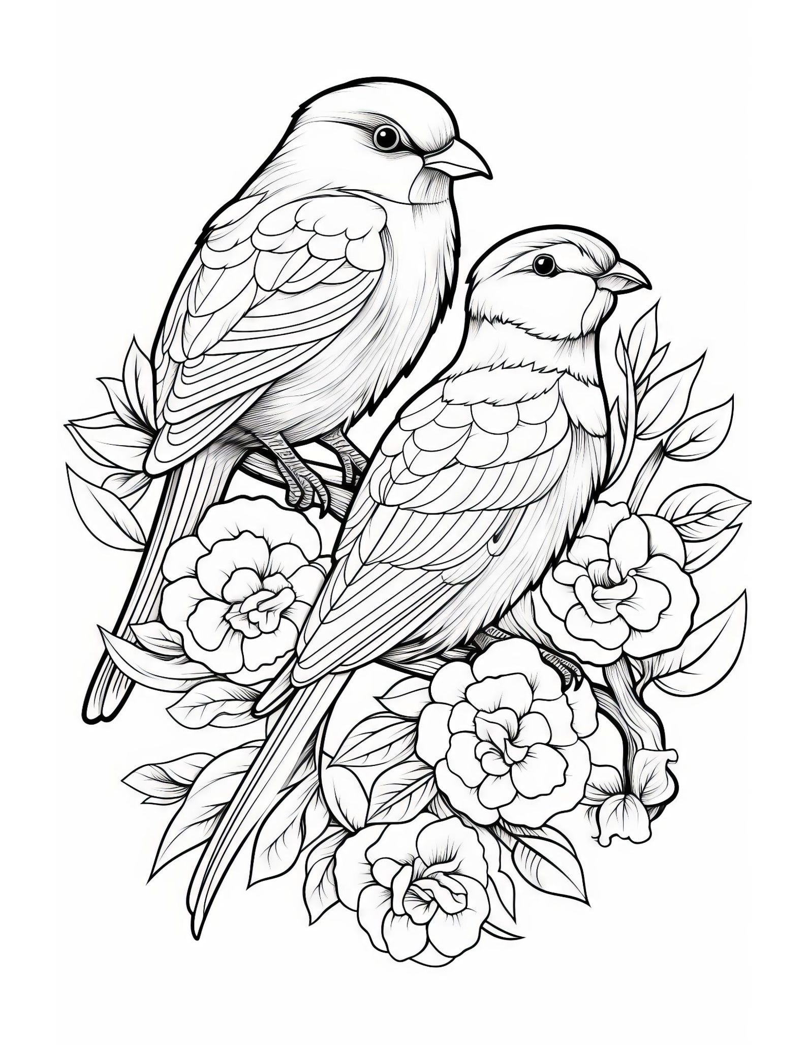 Mindfulness Birds Coloring Book Printable Relaxation Coloring Pages - Etsy