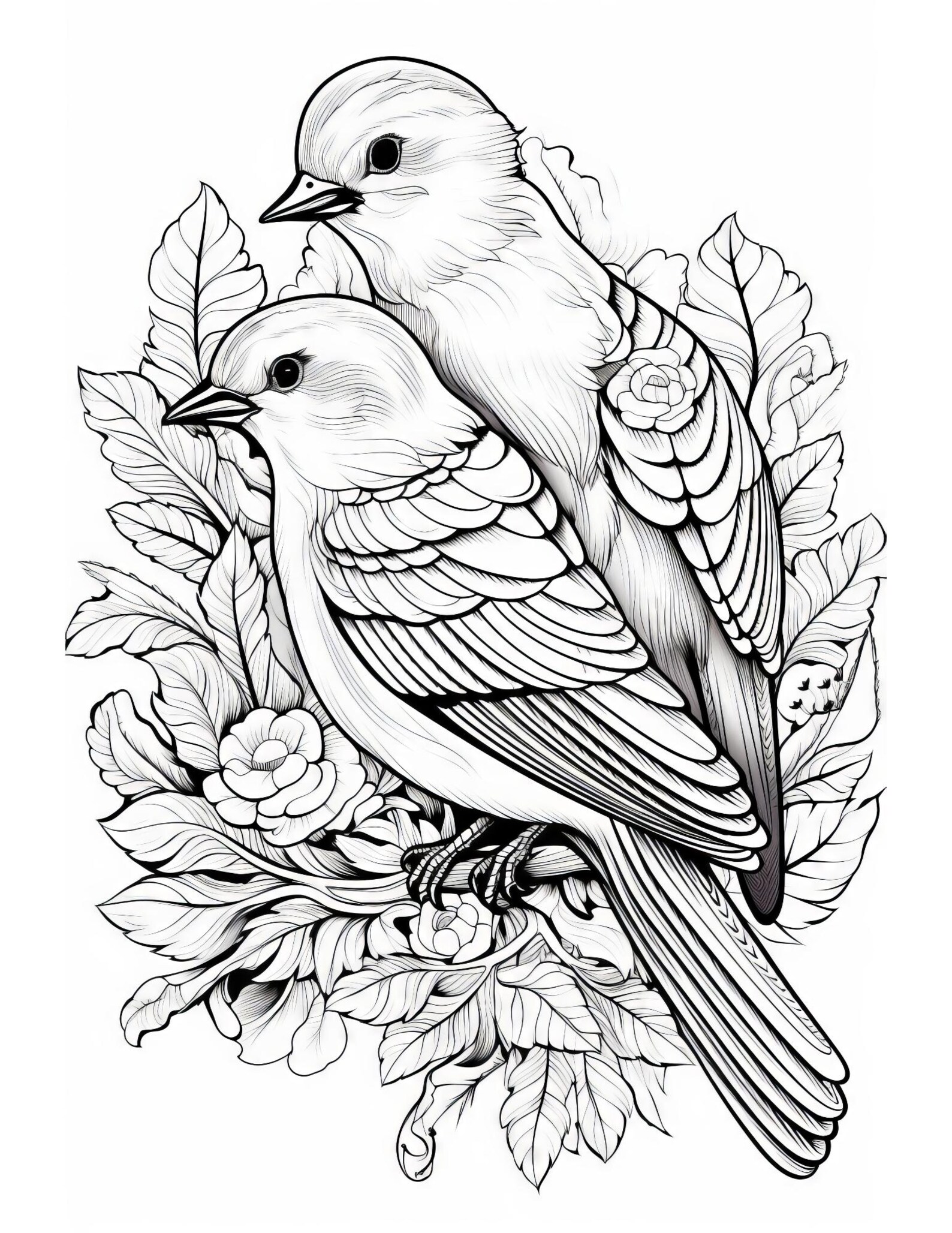 Mindfulness Birds Coloring Book Printable Relaxation Coloring Pages - Etsy