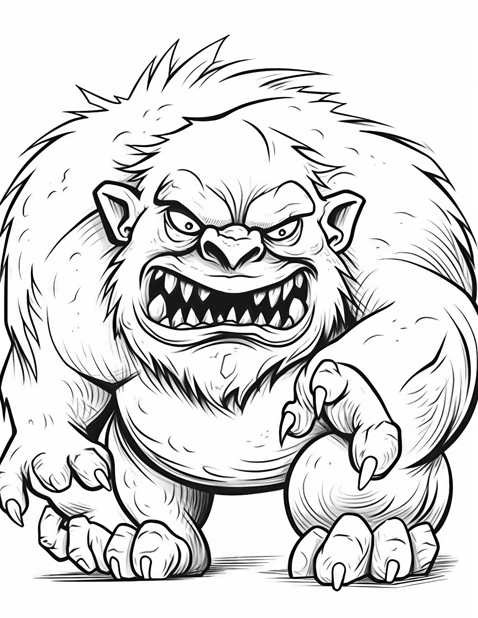 Title: Monsters Coloring Book Printable Monster-themed Coloring Pages ...