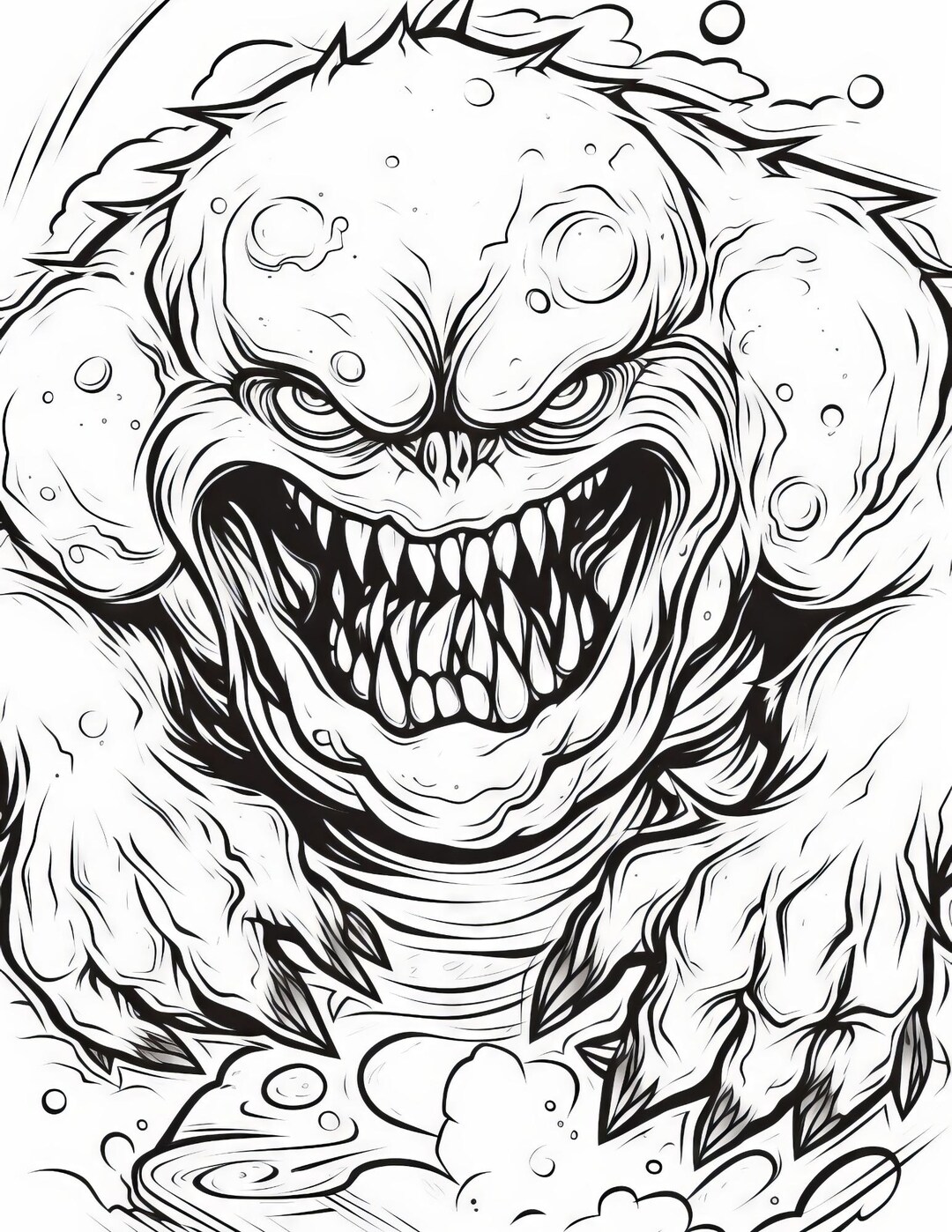 Title: Monsters Coloring Book Printable Monster-themed Coloring Pages ...