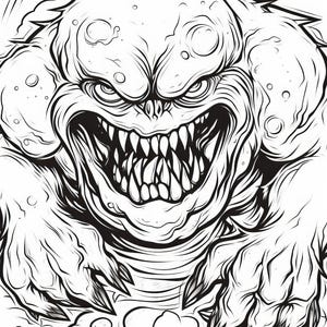 Title: Monsters Coloring Book Printable Monster-themed Coloring Pages ...