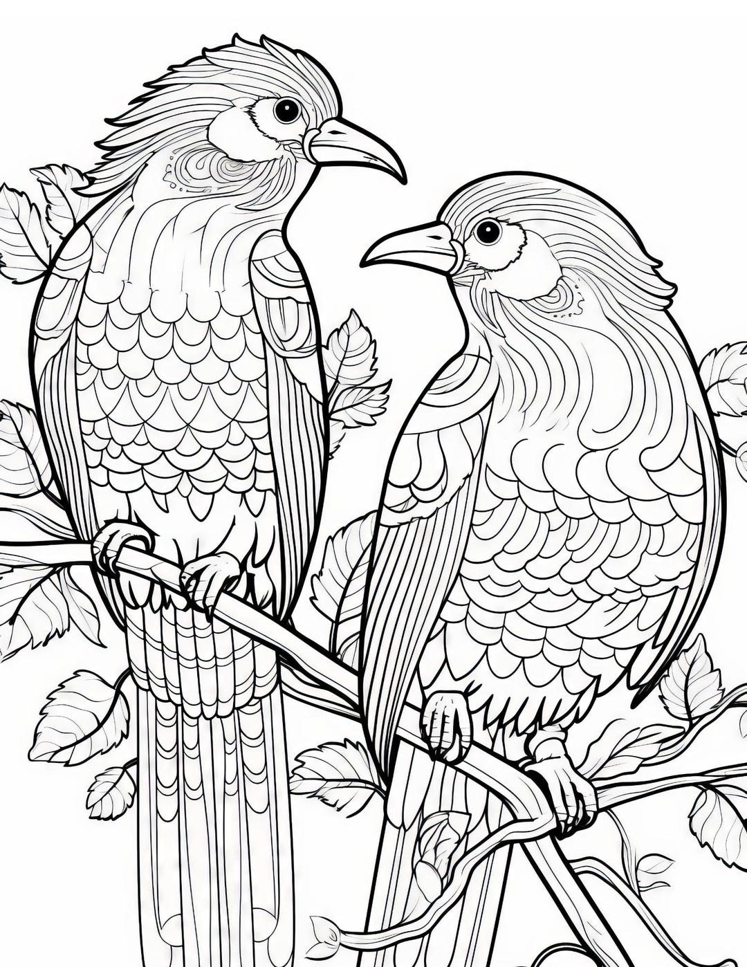 Mindfulness Birds Coloring Book Printable Relaxation Coloring Pages - Etsy
