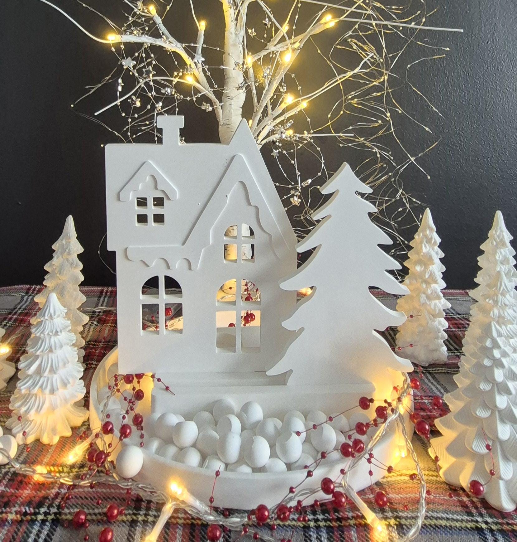 Winter White Villages Ceramic Resin Collection - Etsy