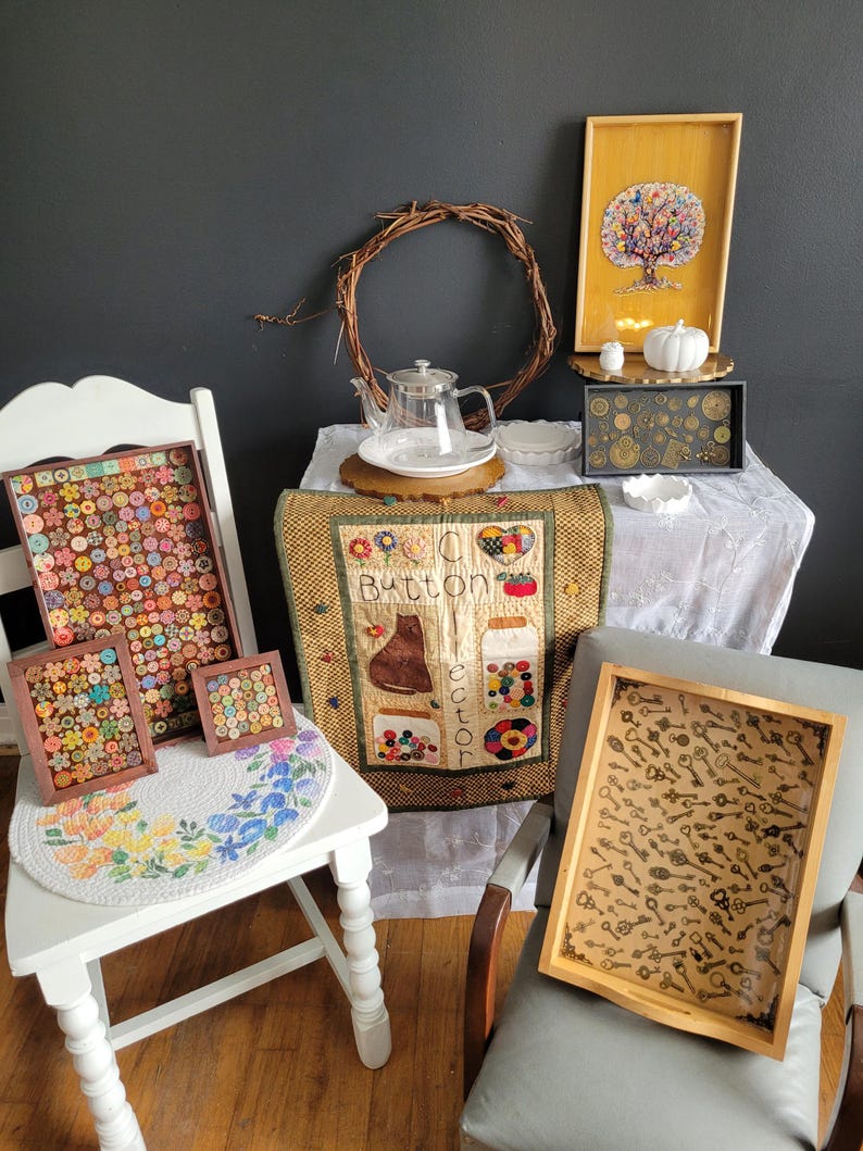 Wooden Serving Trays With Epoxy Resin Accents - Etsy