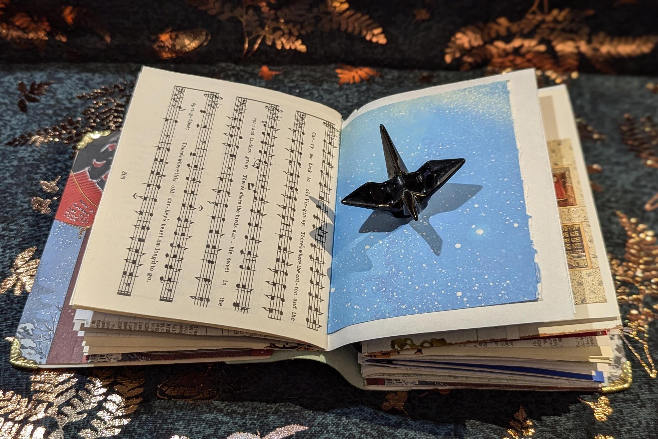 Glue Book, Small With Accordion, or Concertina, Binding and Faux ...