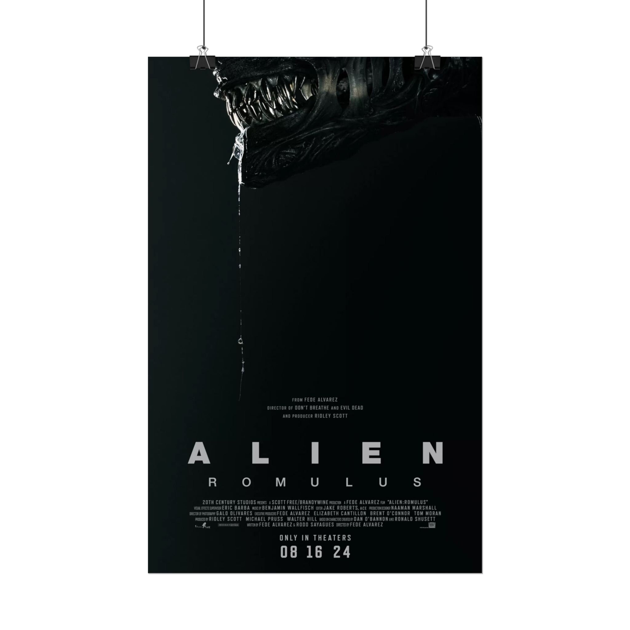 Alien Romulus Poster Ridley Scott Alien Movie Print, Alien Movie Wall ...