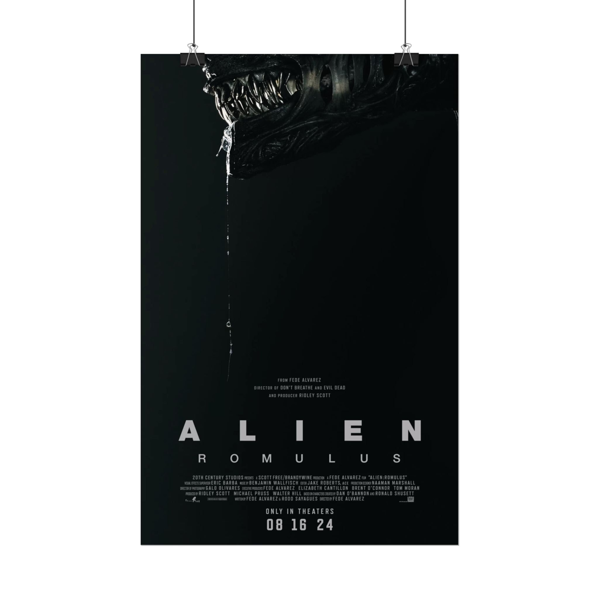 Alien Romulus Poster Ridley Scott Alien Movie Print, Alien Movie Wall ...
