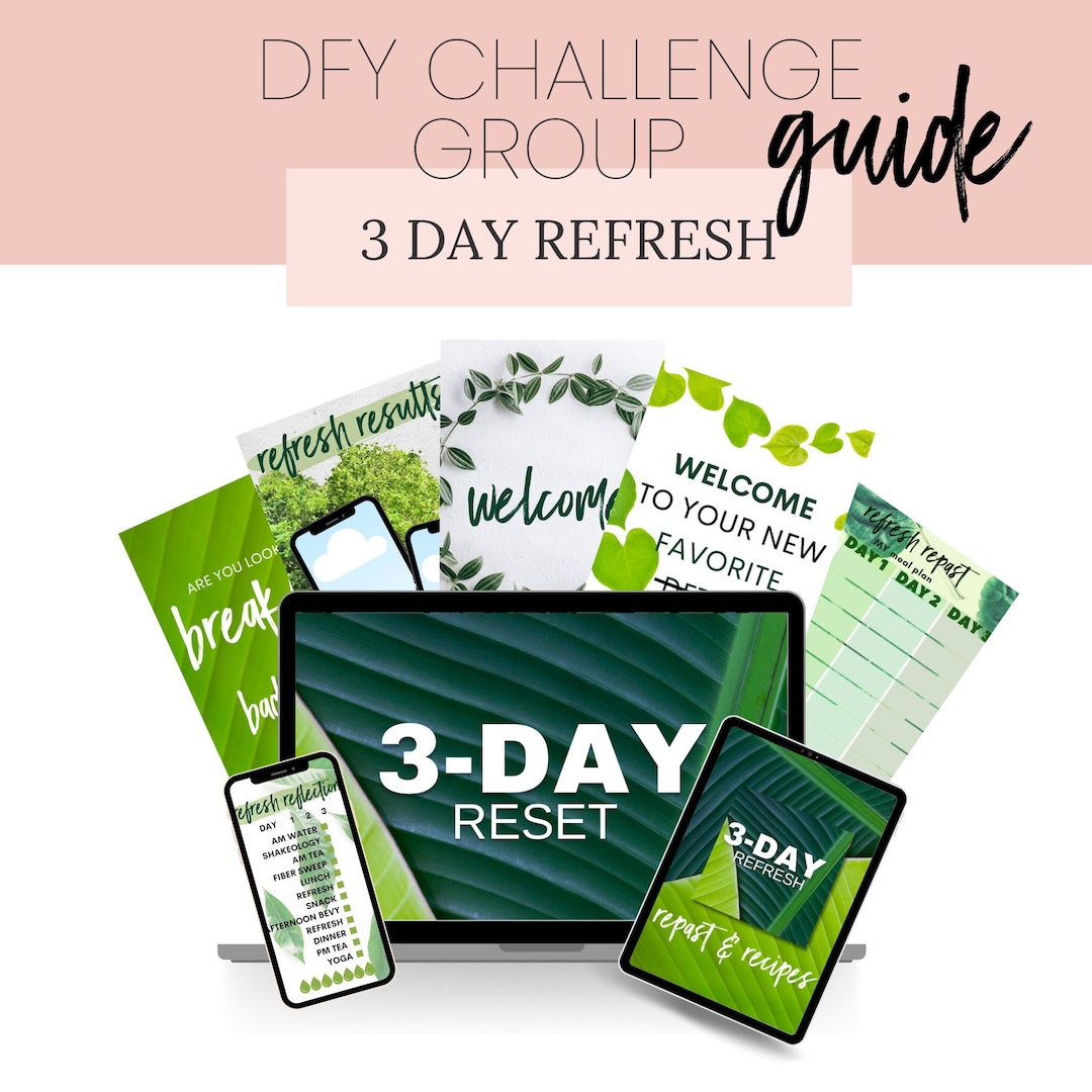 3 Day Refresh Challenge Group BUNDLE - DFY Posts, Invite Stories/images ...