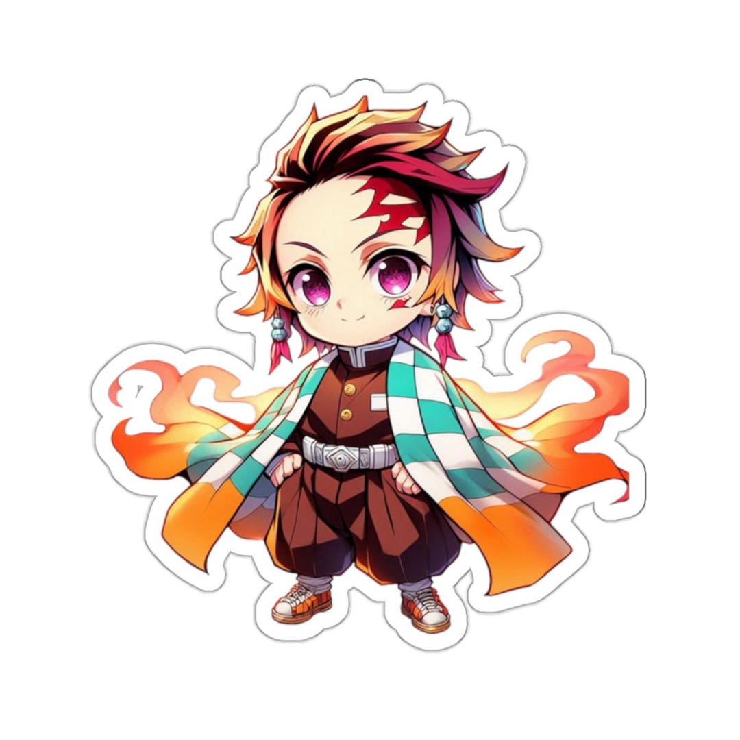 Tanjiro Demon Slayer Anime Character Sticker . Demon Slayer Sticker ...