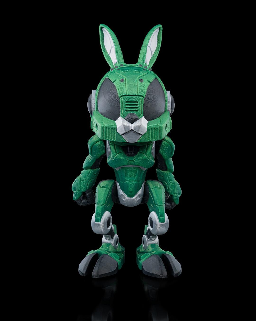 Green Bunny Mecha Action Figure - Etsy