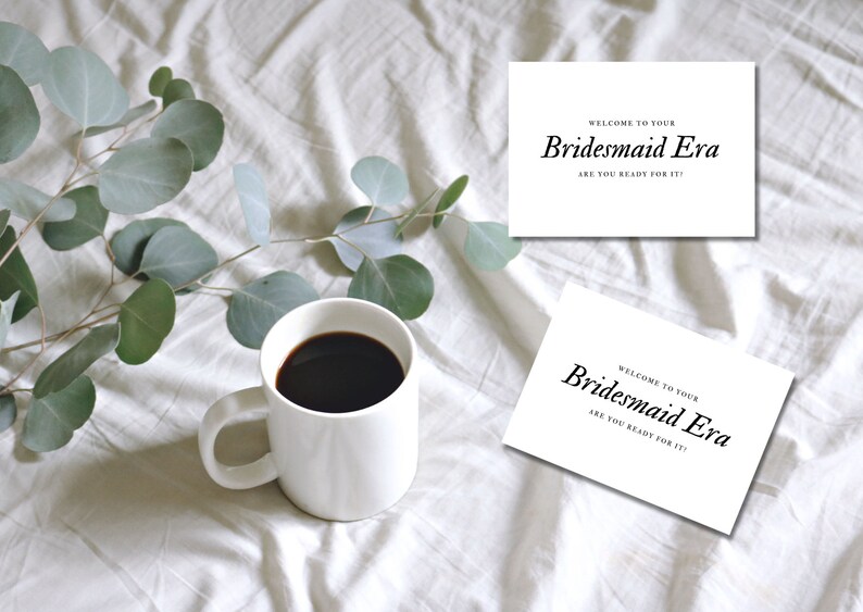 Bridesmaid Era Proposal Card Printable Maid of Honor Best Man Matron of ...
