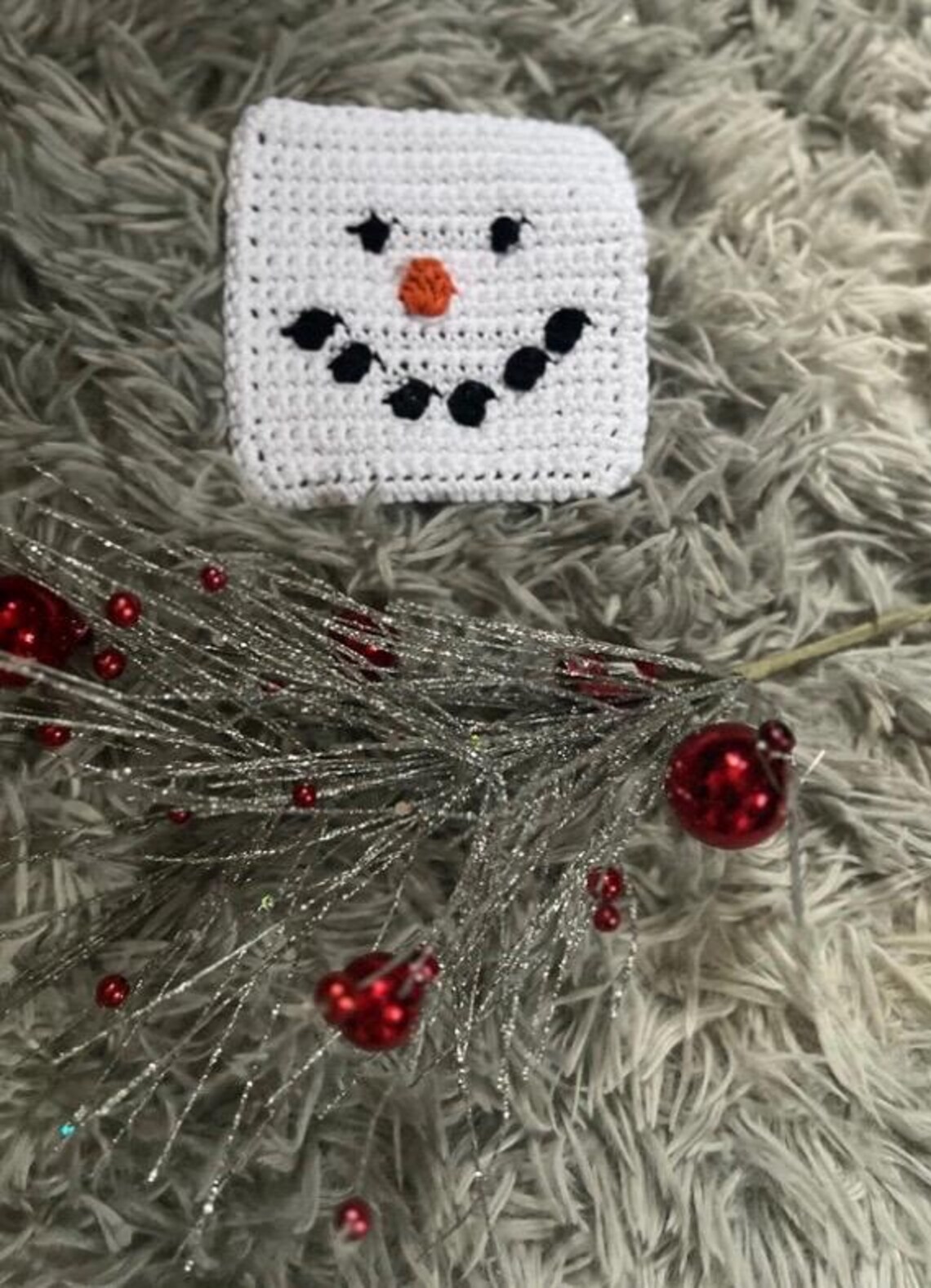 Christmas Coaster Set - Crochet Handmade - Etsy