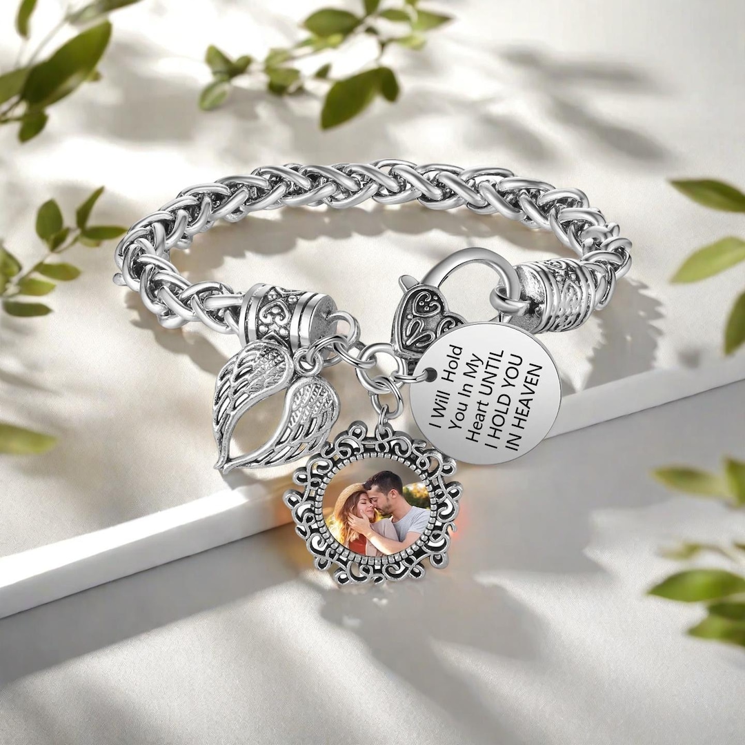 Personalized Memorial Bracelet, Chain Bracelet With Picture,custom ...