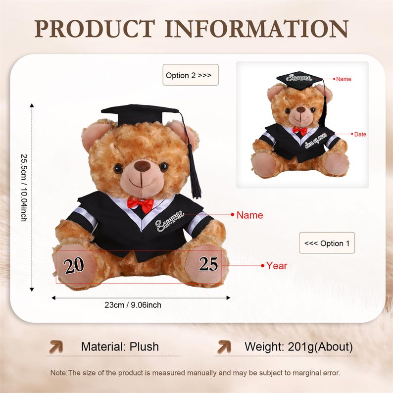 Custom Graduation Bear 2026, Personalized Graduation Bear With Name ...