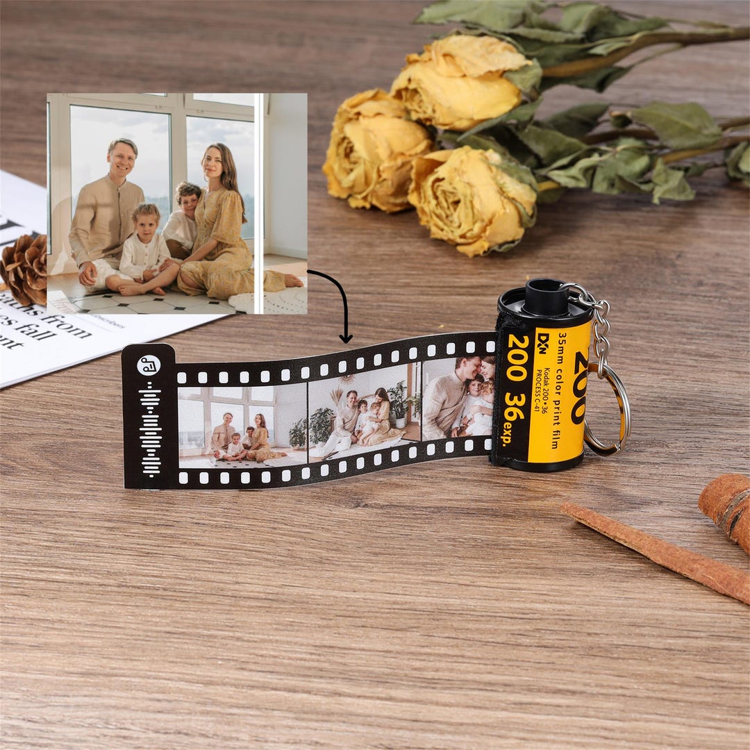 Custom Photo Keychain Film Roll, Camera Roll Keyring,personalized ...