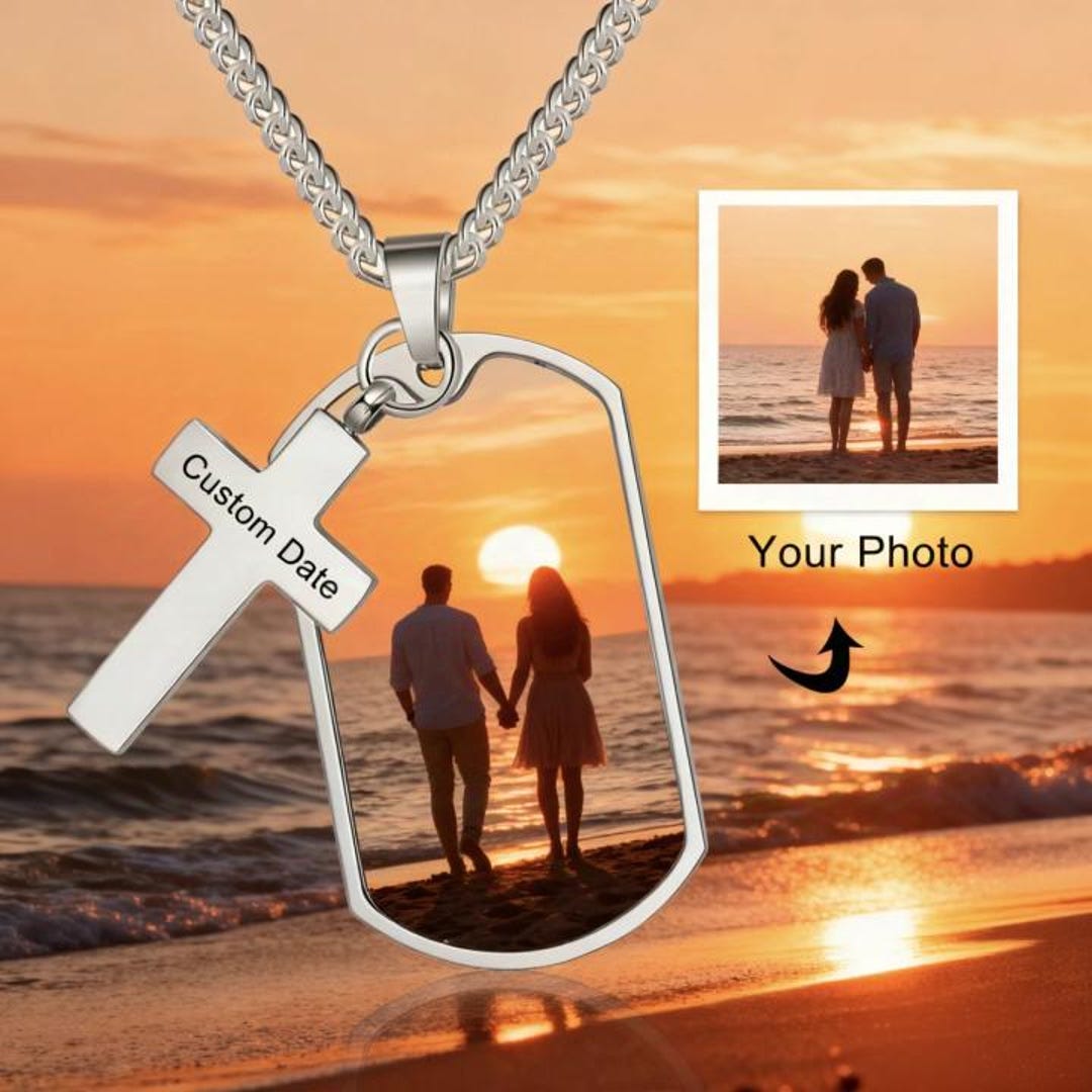 Custom Photo Dog Tag Necklace, Personalized Military Tag, Military Dog ...