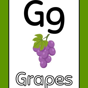 A-Z Flash Cards: Fruits and Animals - Etsy