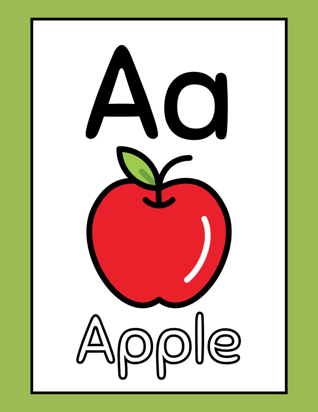 A-Z Flash Cards: Fruits and Animals - Etsy