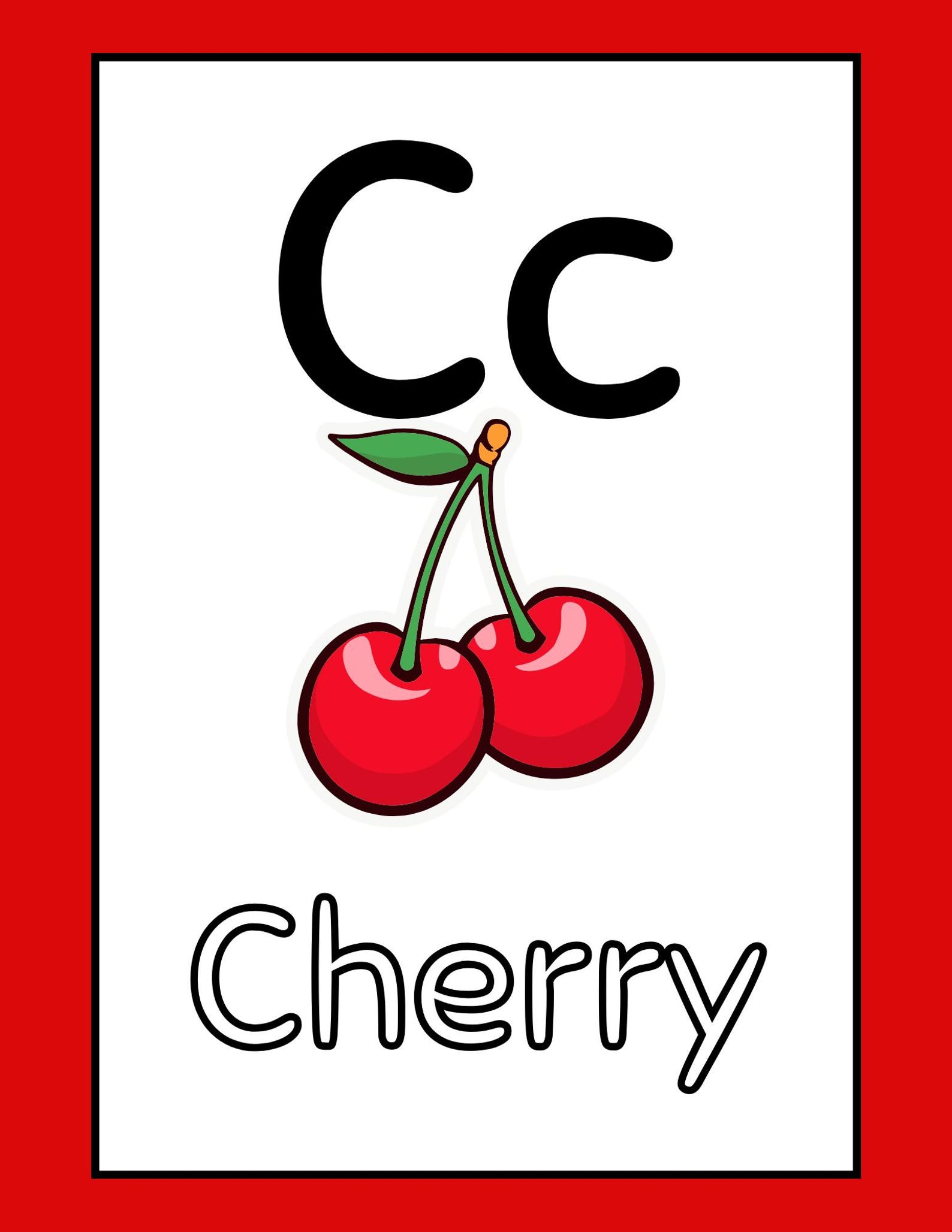 A-Z Flash Cards: Fruits and Animals - Etsy