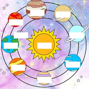 Busy Book Solar System printable and Editable Template - Etsy