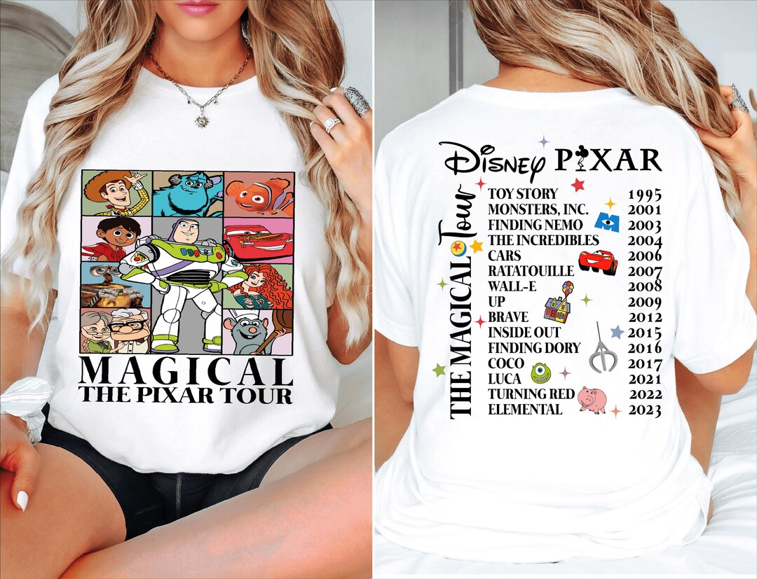 Pixar the Magical Tour Shirt, Disney Vacation T-shirt, Disneyland Pixar ...