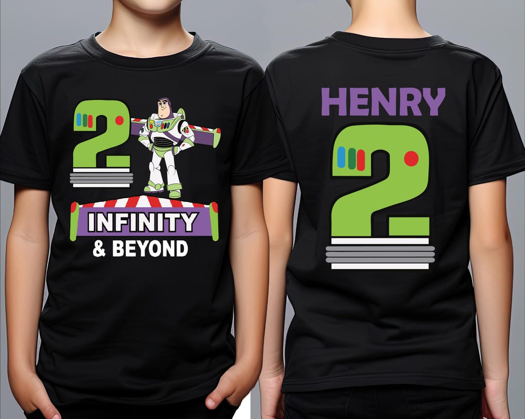 Buzz Lightyear Birthday Shirt, Infinity and Beyond Birthday Tee, Disney ...