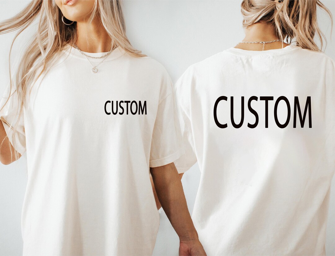 Custom Front Back Print Shirt - Etsy