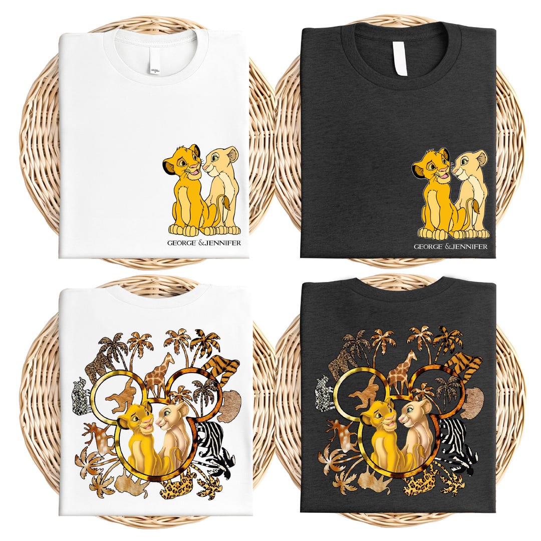 Simba and Nala Shirt, the Lion King Tee, Animal Kingdom Couples ...