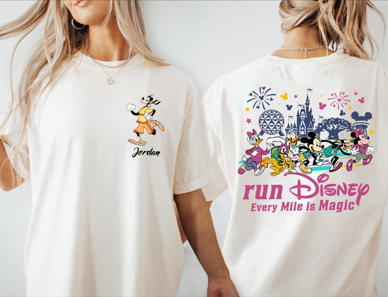 Run Disney Every Mile is Magic Matching Shirt, Mickey and Friends Run ...