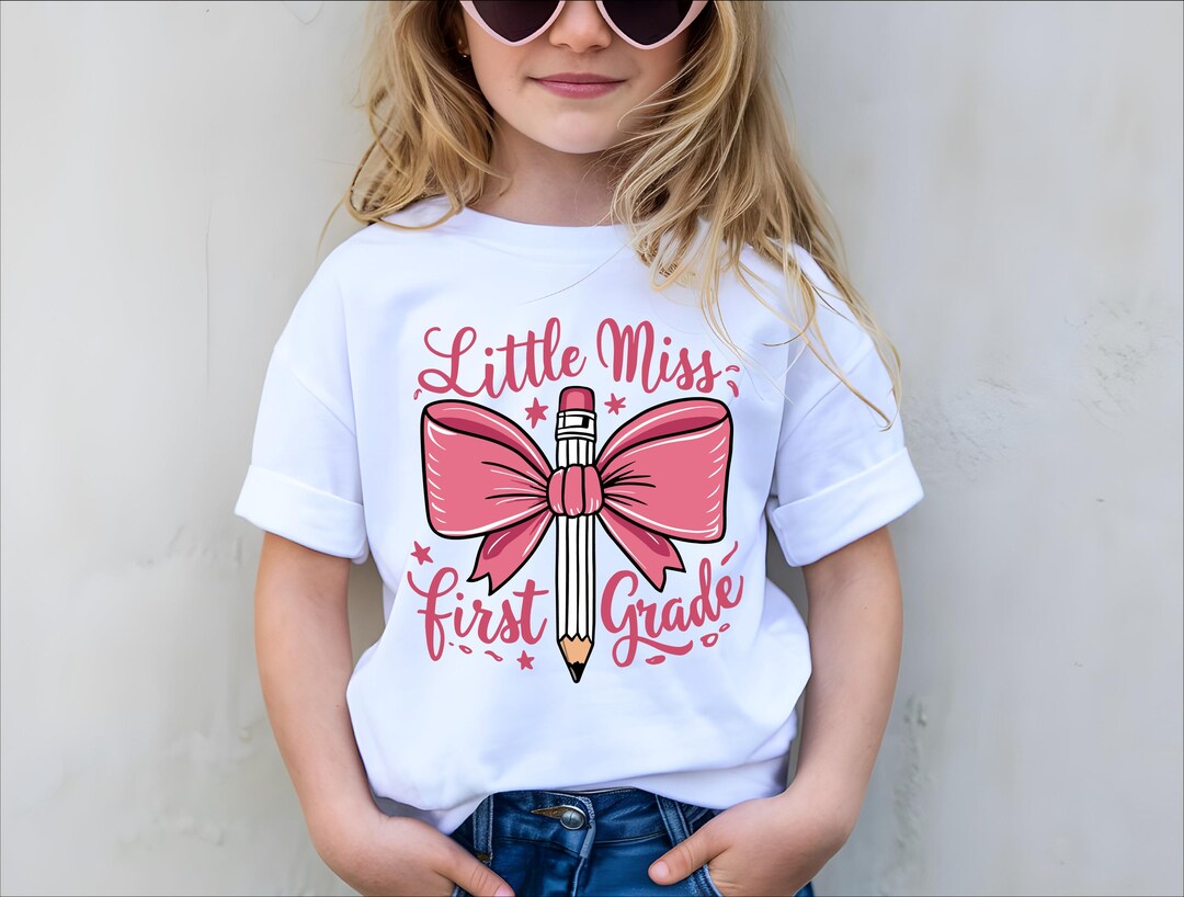 Little Student First Grade Shirt, First Day of School Tee, Girls School ...