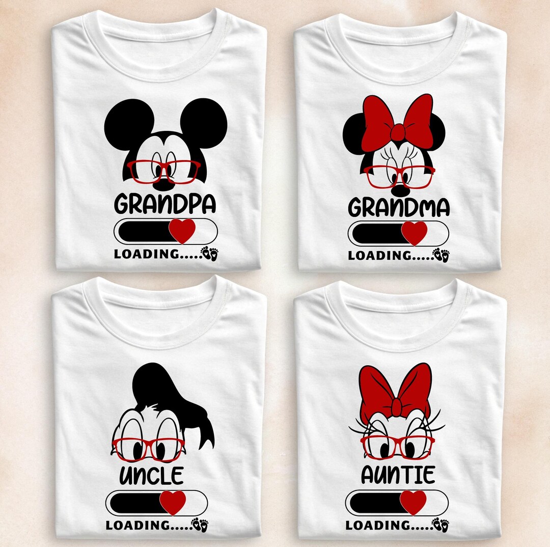 Disney Family Loading Shirt, Baby Announcement Tee, Disney Grandpa ...